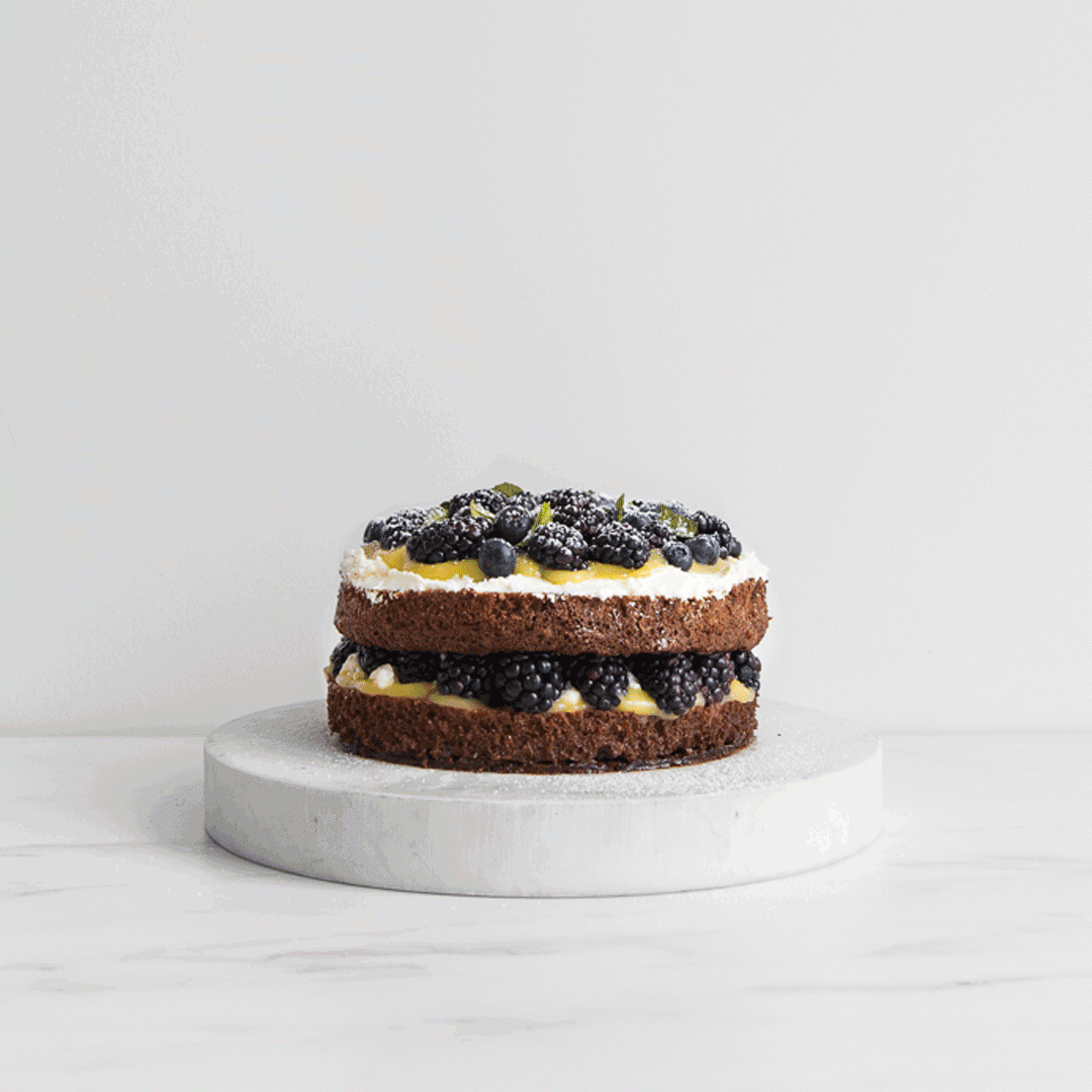 Almond Lemon Curd Cake with Ricotta & Berries - Chef Sous Chef