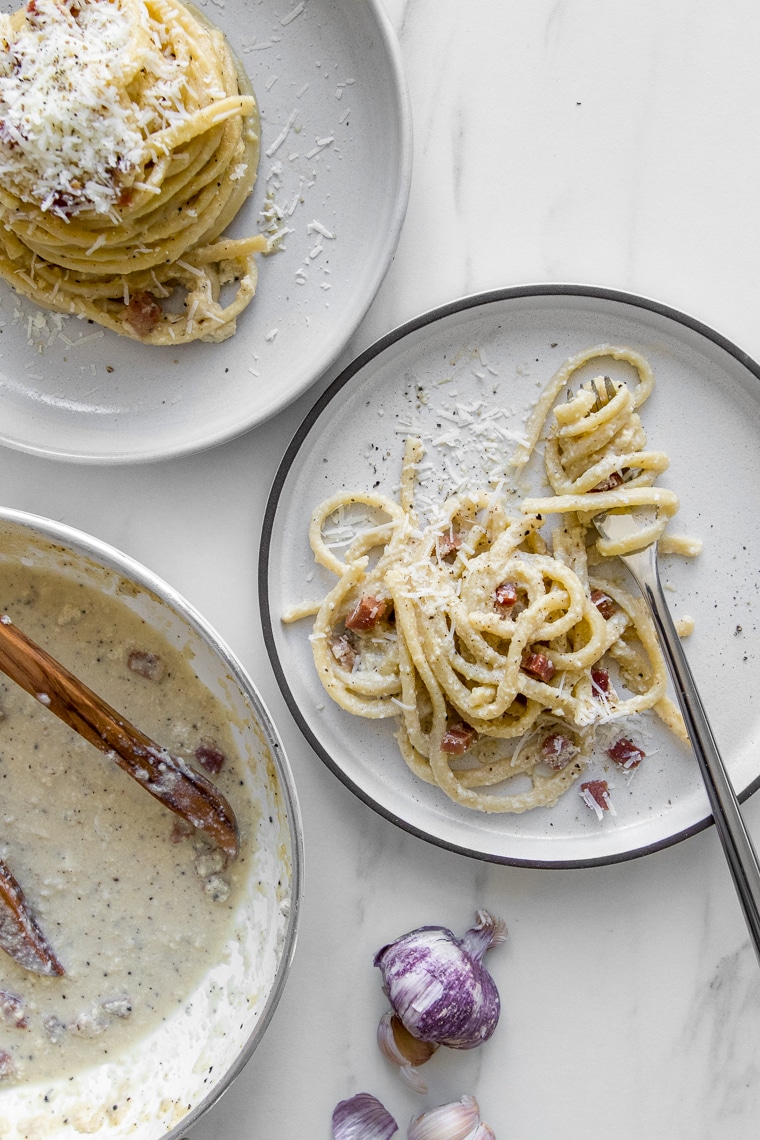 Classic Creamy Carbonara with Pancetta | Chef Sous Chef