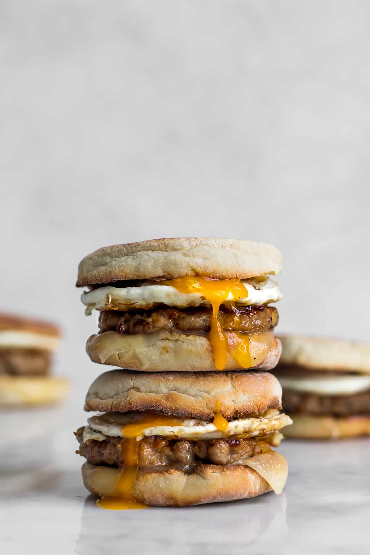 Sausage & Egg McMuffin Style Breakfast Sandwich - Chef Sous Chef