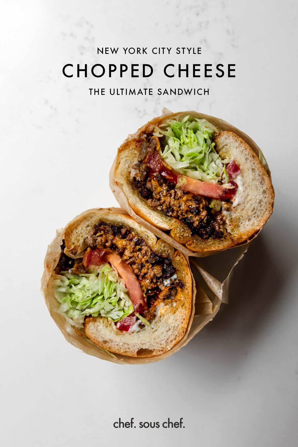 Chopped Cheese Sandwich - Chef Sous Chef