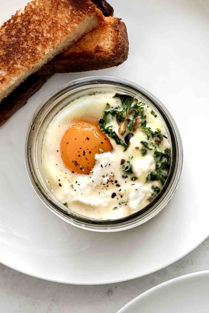 How to Coddle Eggs (Recipe with Mushrooms and Kale) - Chef Sous Chef