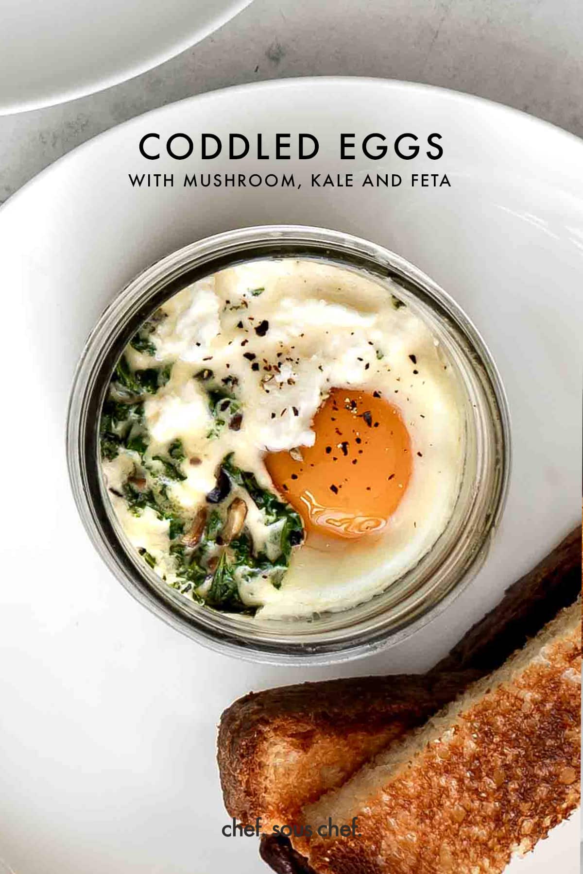 How to Coddle Eggs (Recipe with Mushrooms and Kale) - Chef Sous Chef
