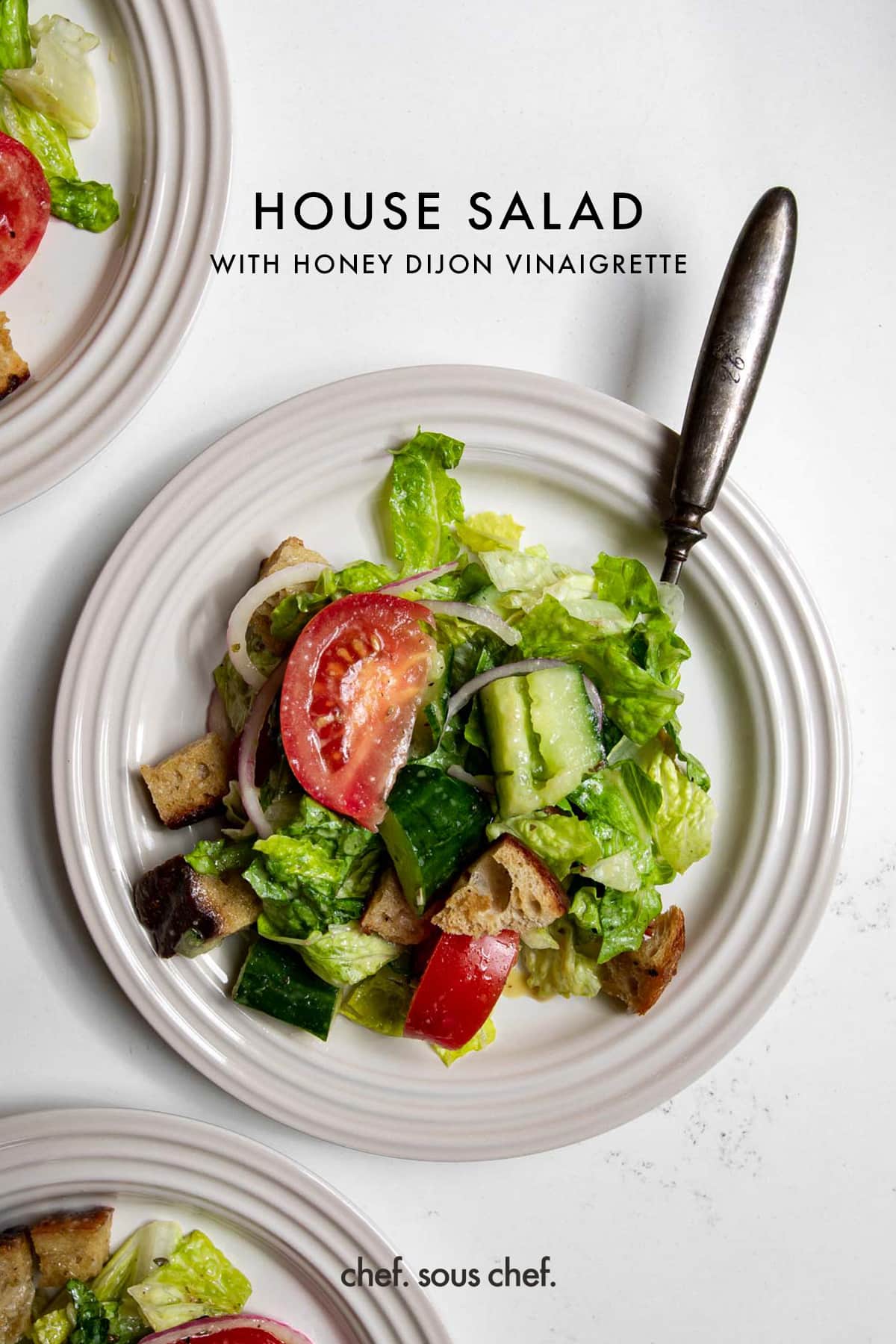 Simple House Salad with Honey Dijon Vinaigrette - Chef Sous Chef