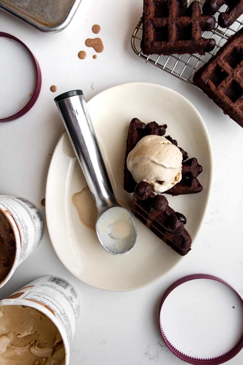 Waffle Ice Cream Sandwich - Chef Sous Chef