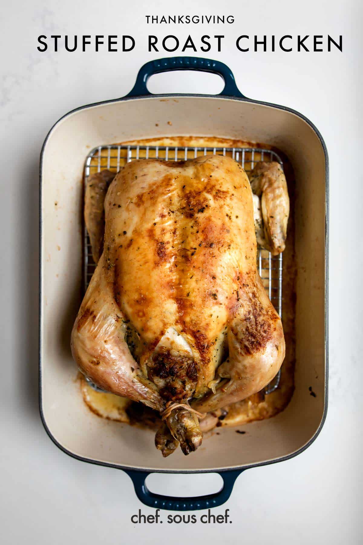 Thanksgiving Chicken with Sage and Rosemary - Chef Sous Chef