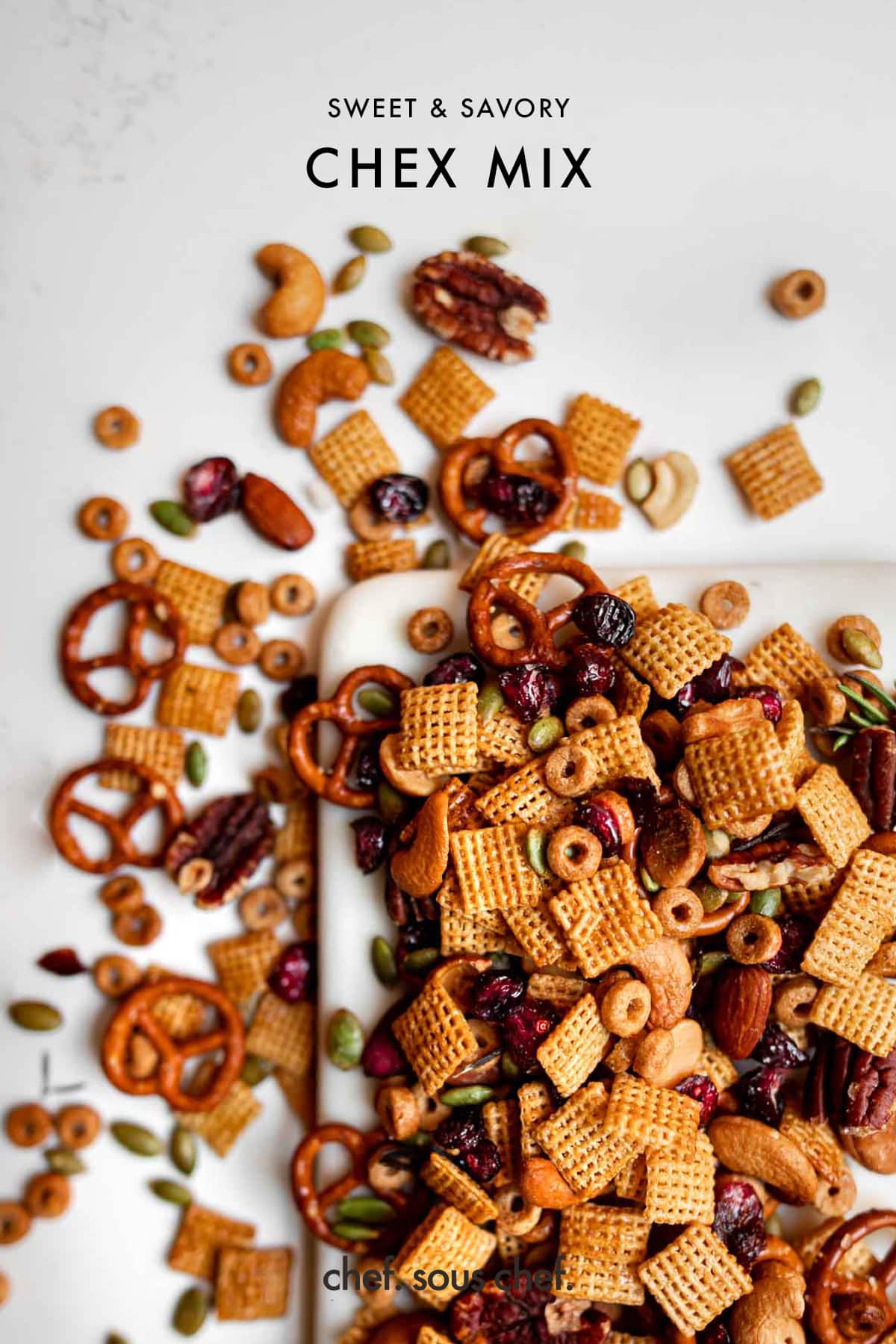 Sweet and Salty Chex Mix - Chef Sous Chef